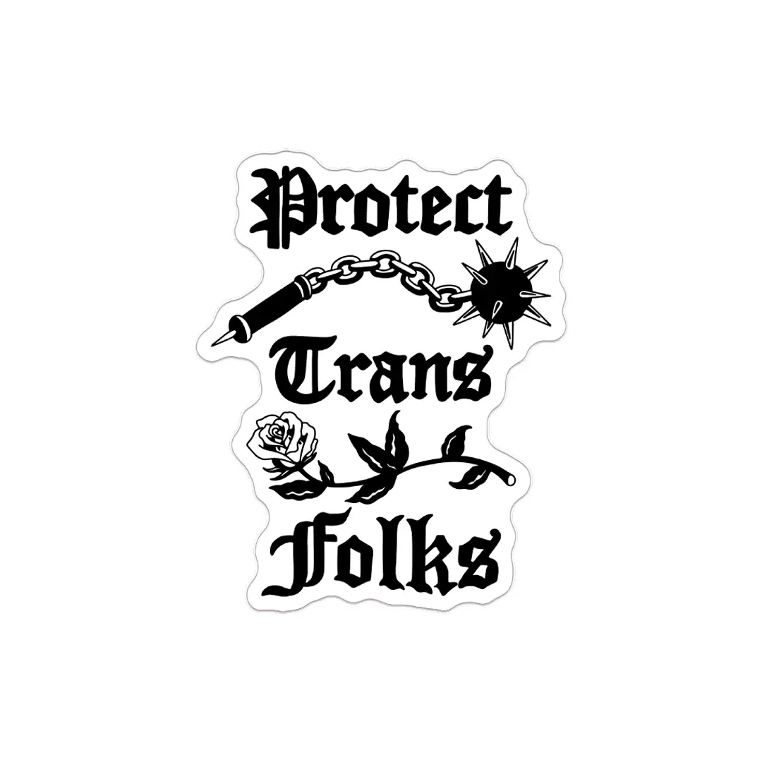 TRANSFIGURE PRINT CO | Protect Trans Folks/Kids Vinyl Sticker – THE ...